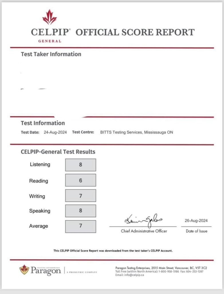 Mr. Chris Certificates – CELPIP without exam, Celpip Score Upgrade and ...